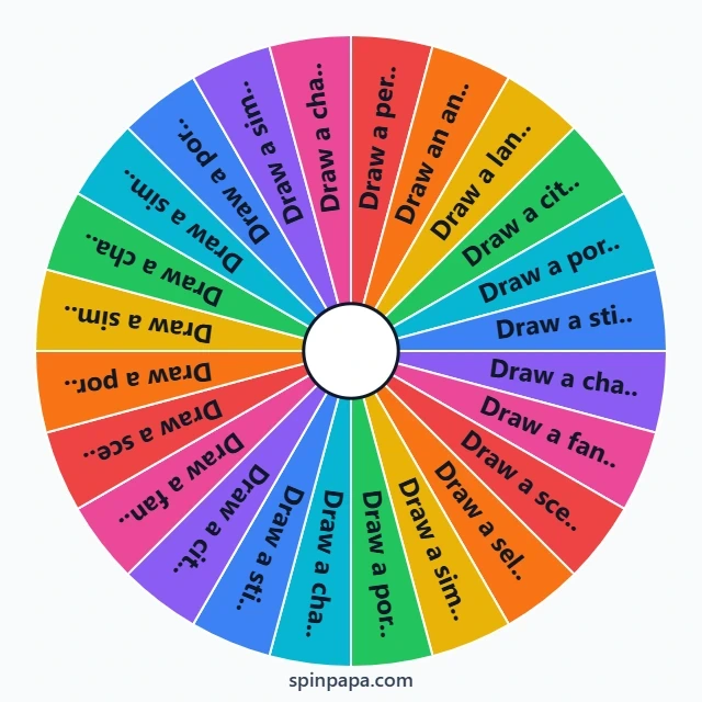 Art Spinner Wheel - Pick Drawing Challenges - Spinpapa