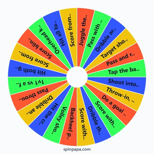 Crazy Football Challenges Picker Wheel - Spinpapa