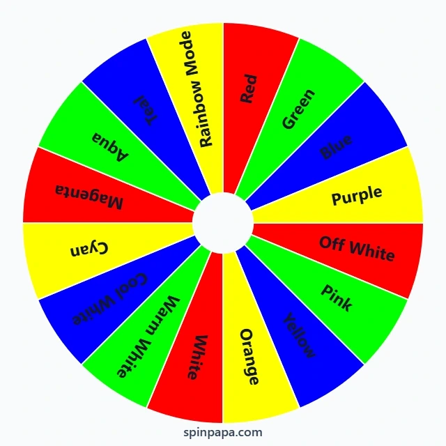 LED Light Color Picker Wheel - Spinpapa