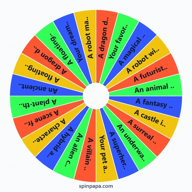 What to Draw? - Drawing Ideas Picker Wheel - Spinpapa