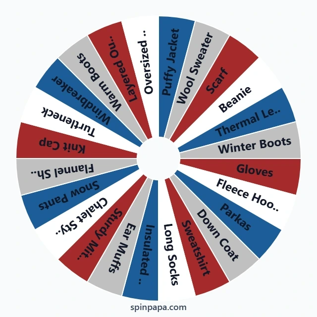 Winter Clothing Picker Wheel - Spinpapa