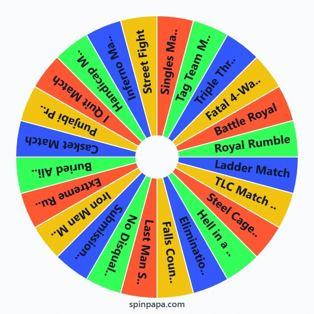 WWE Random Match Type Picker - Spinpapa